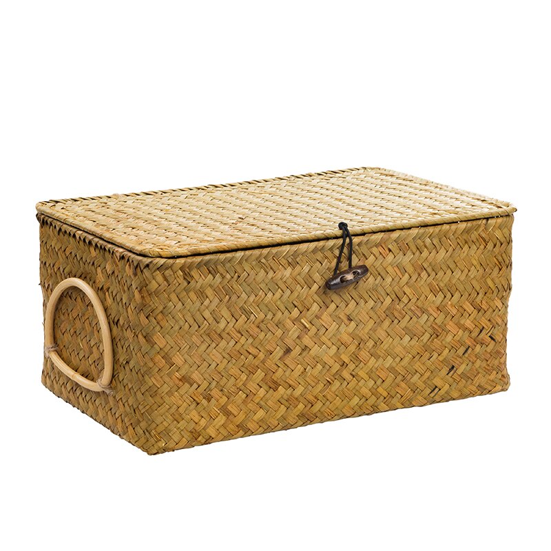 Wicker Basket Natural Seagrass Storage Basket with... – Grandado
