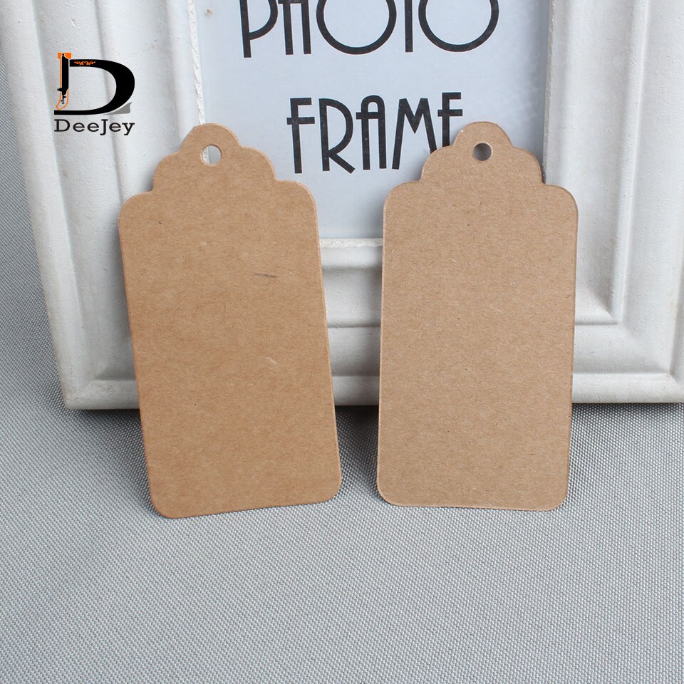 500pcs 4.5x9cm Blank price tag Kraft paper tag wit... – Grandado