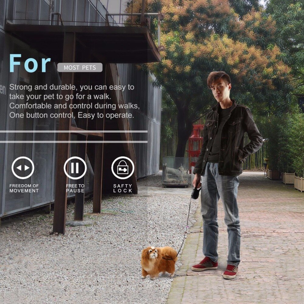 5M Automatic Retractable Dog harness Traction Rope... – Vicedeal