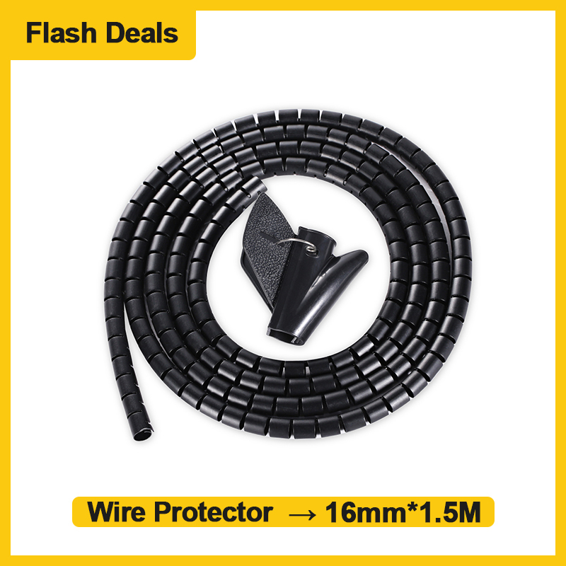 2022 16mm Flexible Spiral Cable Wire Protector Cab... – Vicedeal