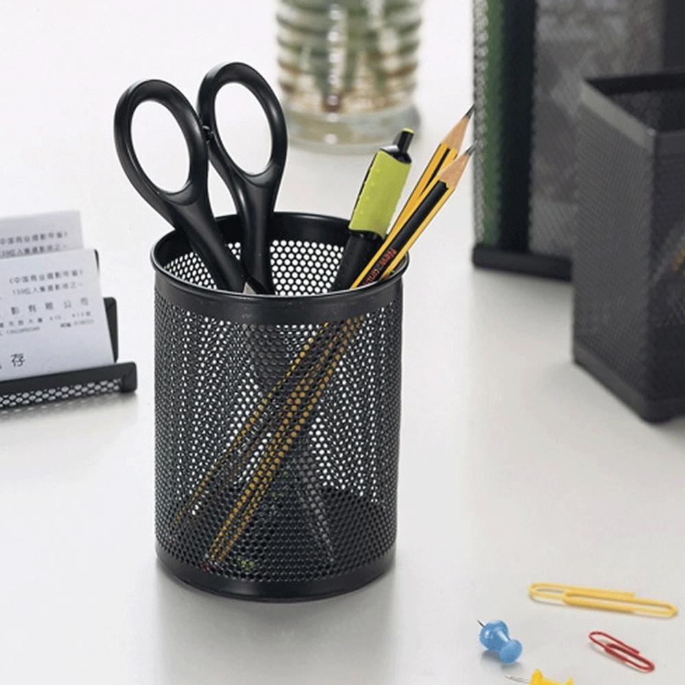 Round Mesh Metal Multifunction Pen Holder Round Ci... – Grandado