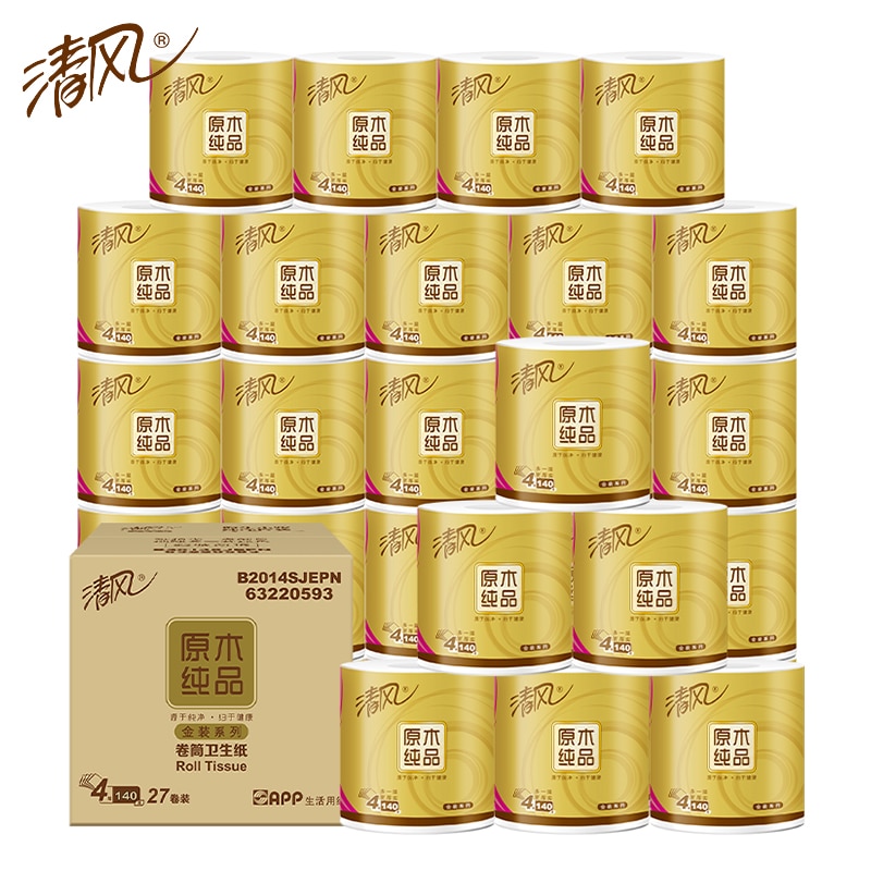 QingFeng Roll Paper 140g * 27Rolls Toilet Tissue N... – Vicedeal