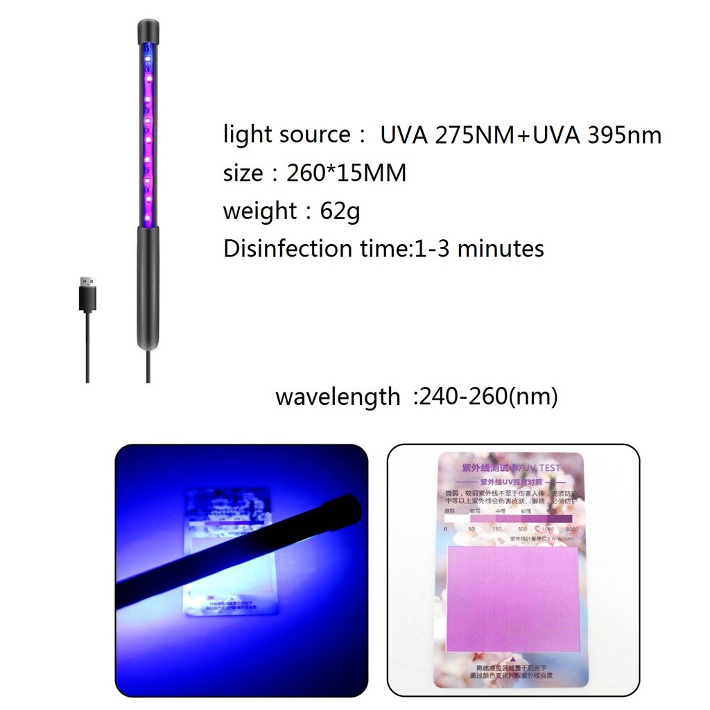 UV 3W Germicidal Lamp Ultraviolet UVC Sterilizatio... – Grandado