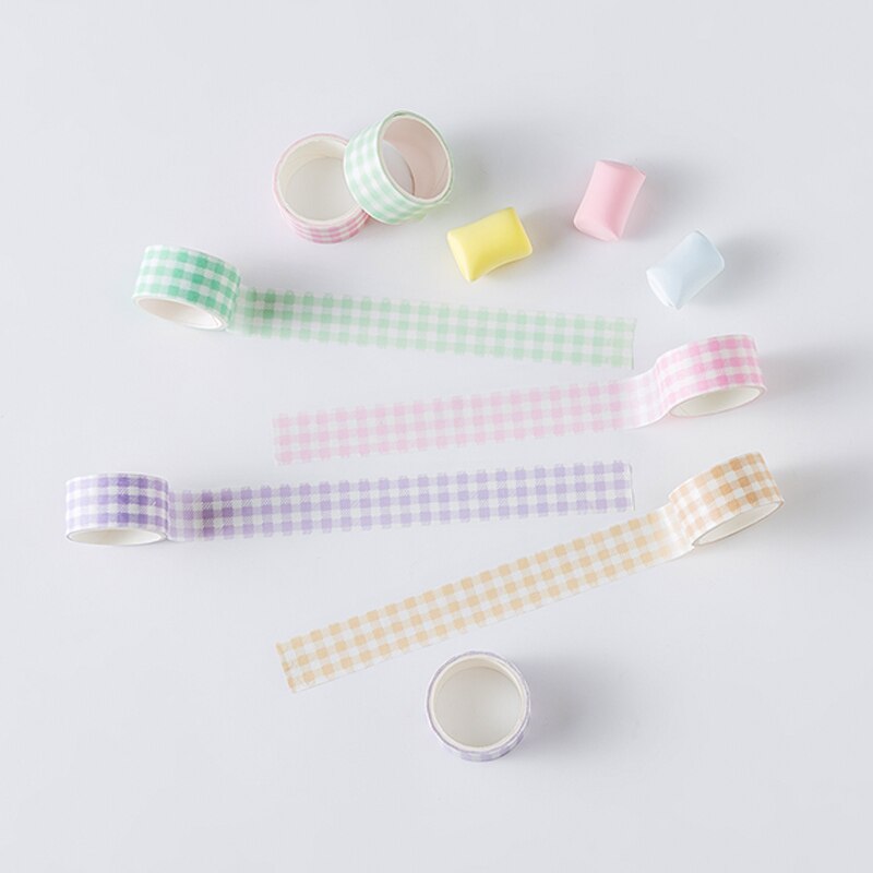 4 Rolls Grid Washi Tapes Set, 20Mm * 2M Afplakband... – Vicedeal