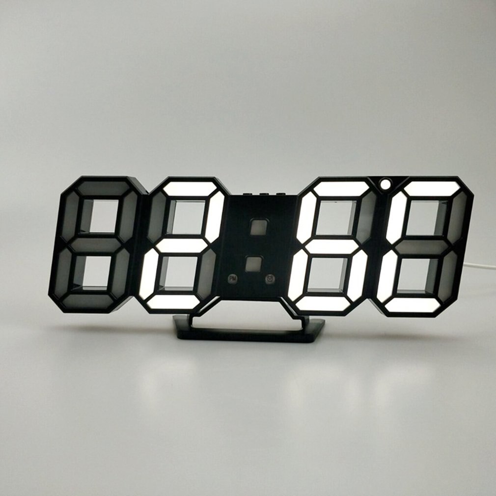 3D Digital Alarm Clock Wall LED Number Time Clock ... – Grandado