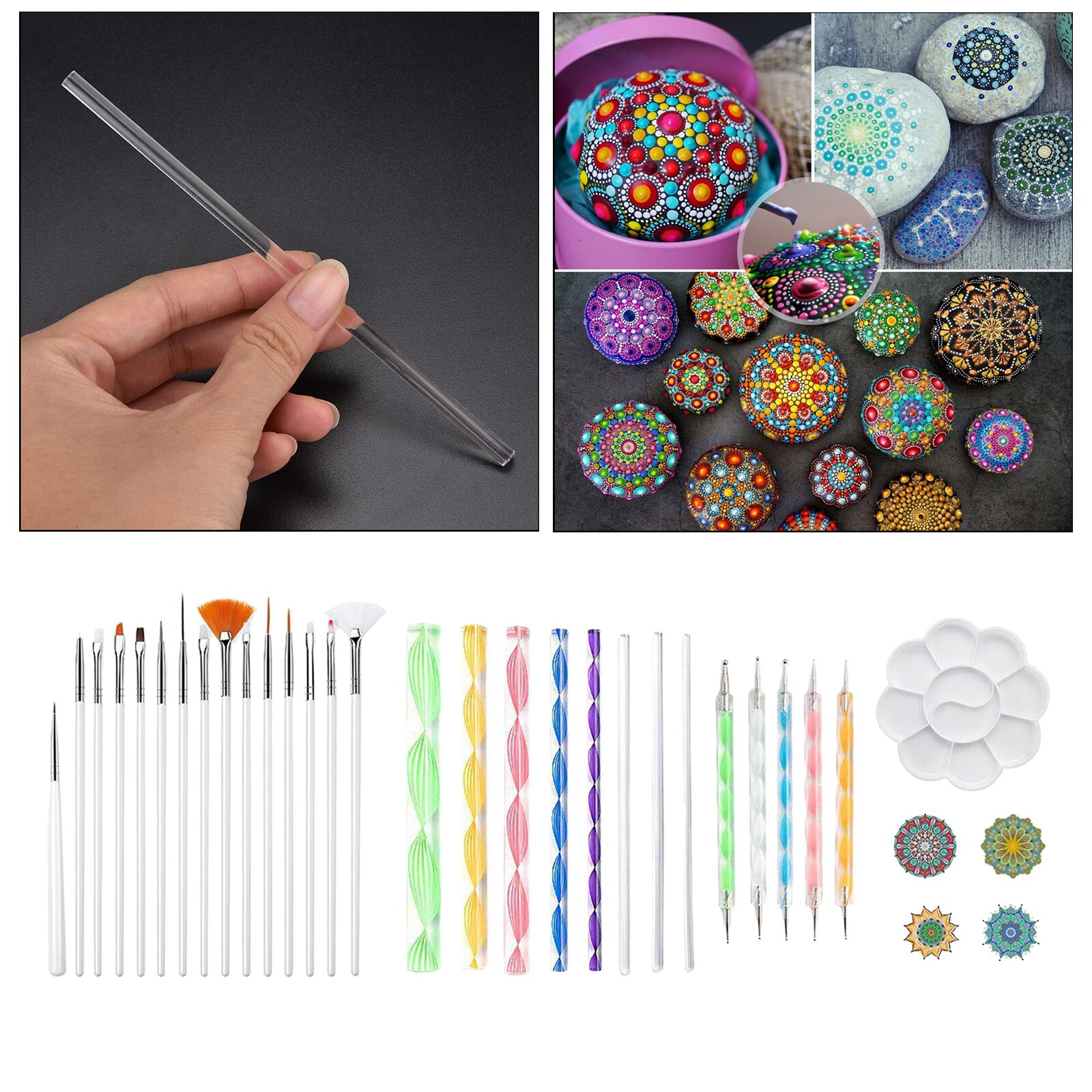 33pcs/set Mandala Dotting Tools Painting Stencils ... – Grandado