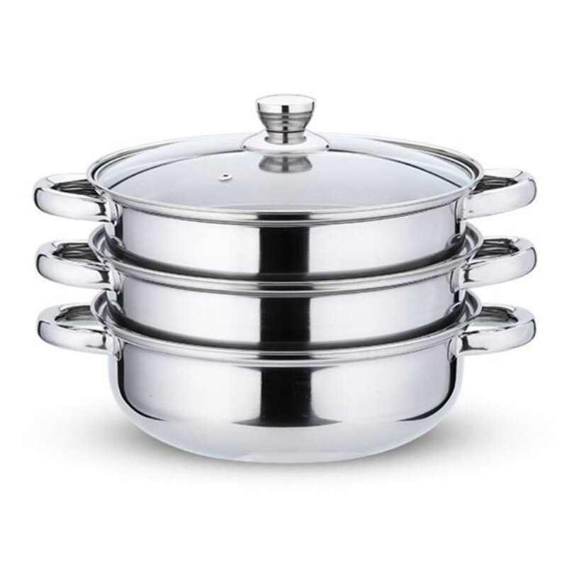 28cm thickened steamer stainless steel steamer dou... – Vicedeal