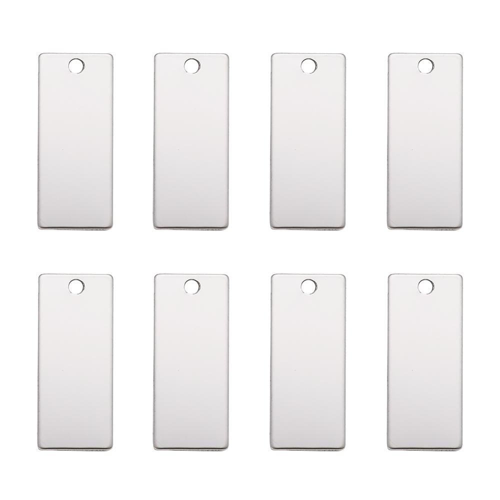304 Stainless Steel Rectangle Pendants Blank Stamp... – Vicedeal