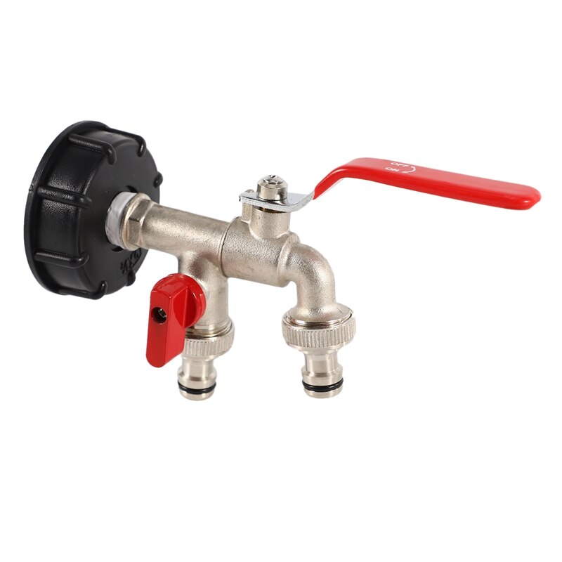 Double Tap 1000 Liter IBC Water Tank Connector Ada... – Grandado