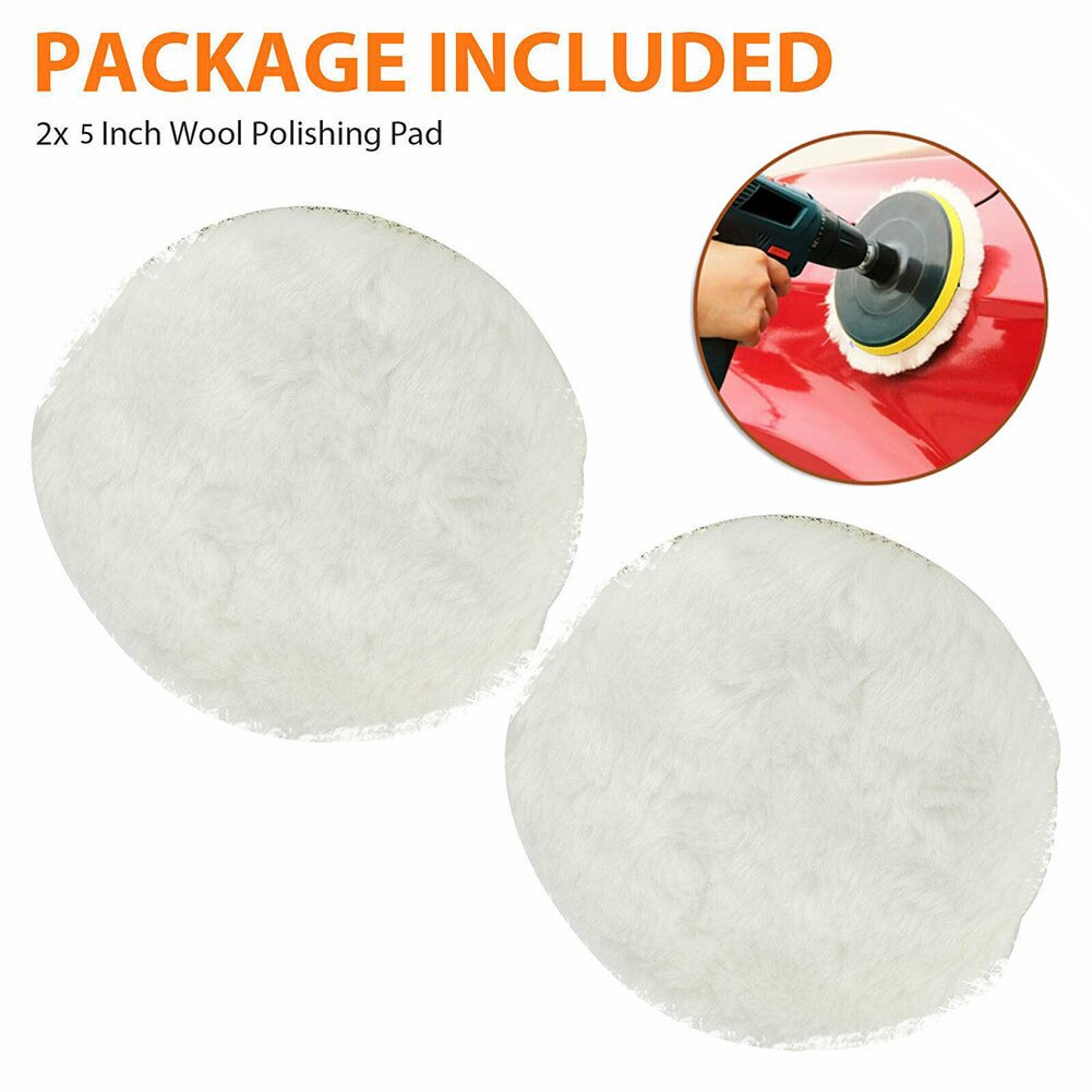 Wiel Auto Witte Polijsten Pad Wol 2Pcs 5 \ "Access... – Grandado