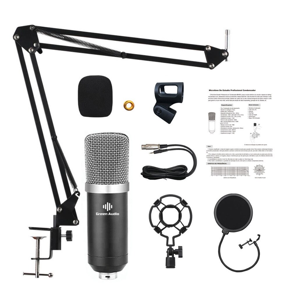 Studio Recording Condenser Microphone Kit with Sho... – Grandado
