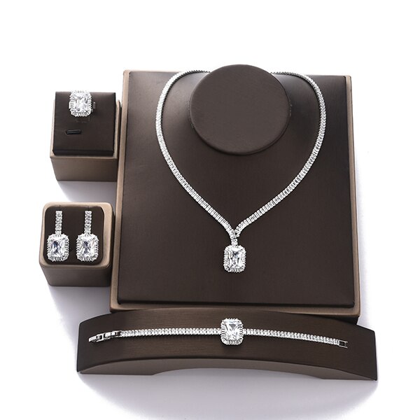 Jewelry Set HADIYANA Vintage Wedding Party Jewelry... – Grandado