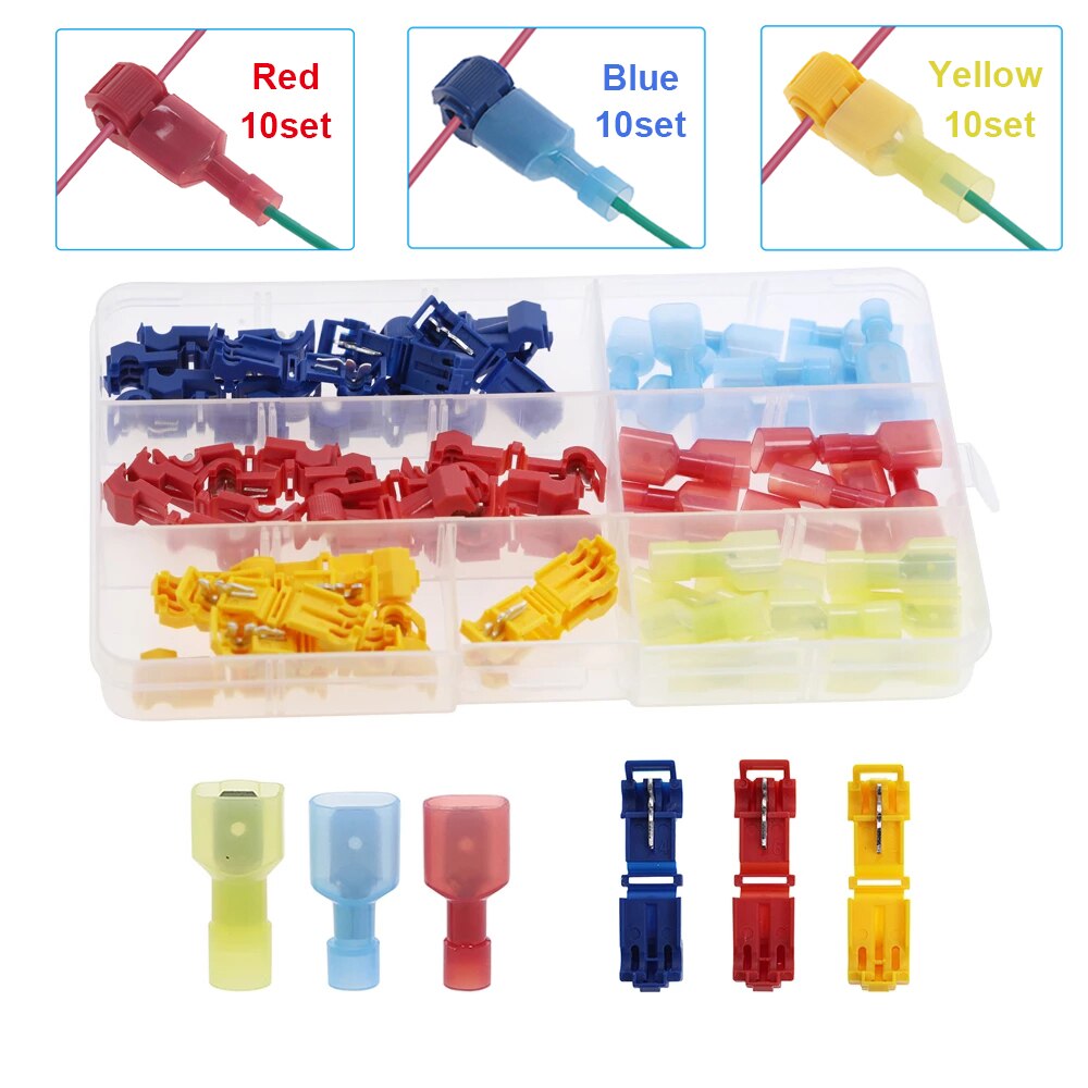 60pcs Quick Electrical Cable Connectors Snap Splic... – Grandado