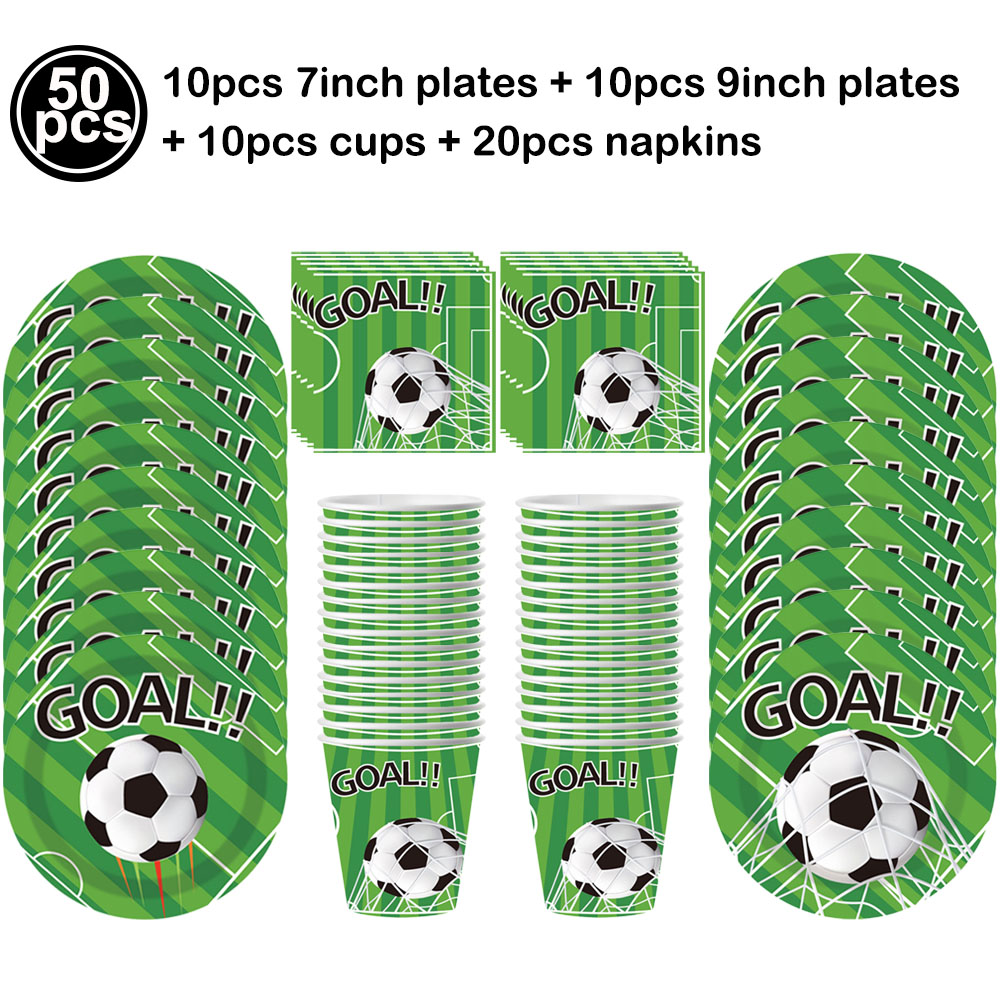 Soccer Theme Birthday Party Decor Disposable Table... – Vicedeal