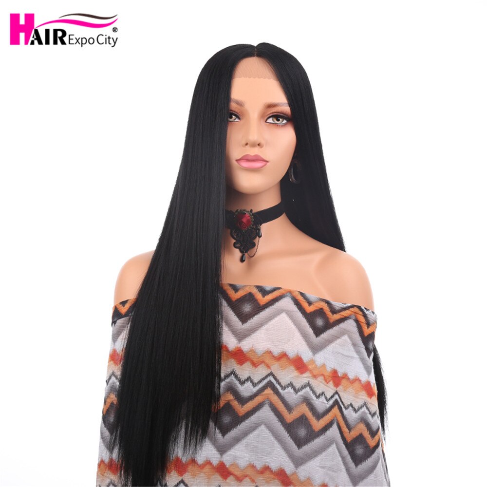 30 Inch Lange Rechte Haar Synthetische Lace Front ... – Vicedeal