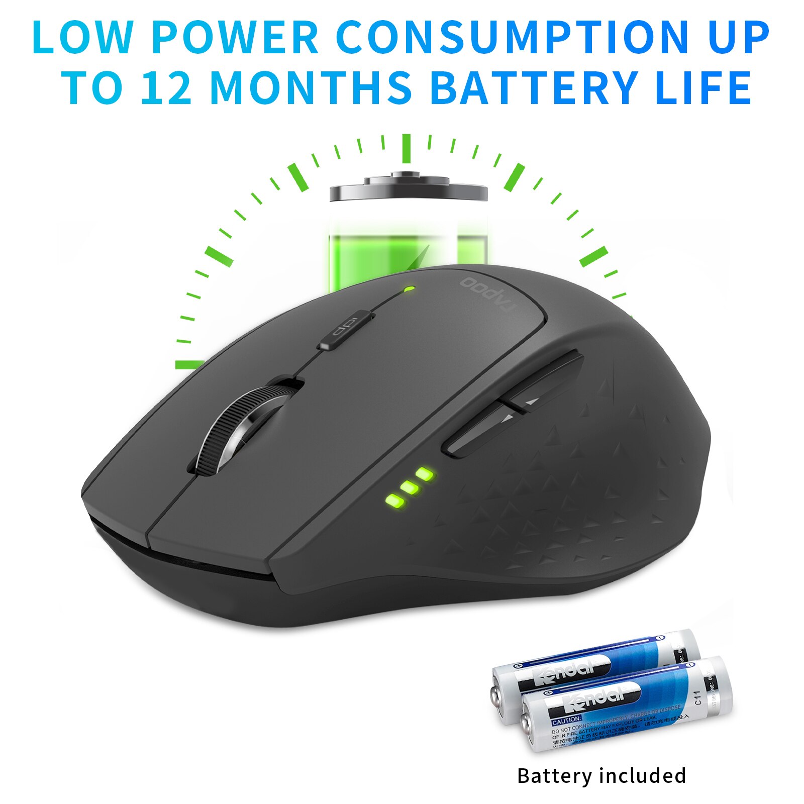 RAPOO Multi-mode Bluetooth Mouse Connect Up to 4 D... – Grandado