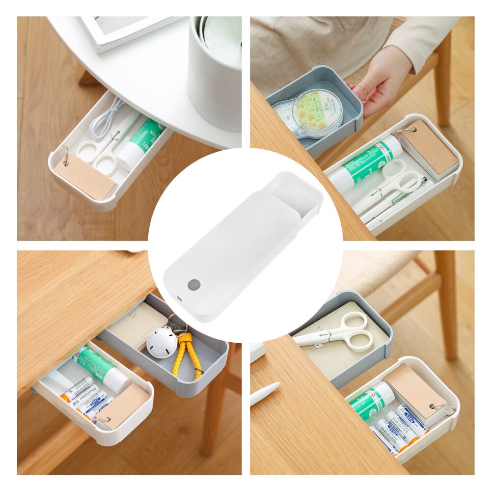 2Pcs Self-adhesive Drawer Desk Storage Drawer Hidd... – Grandado
