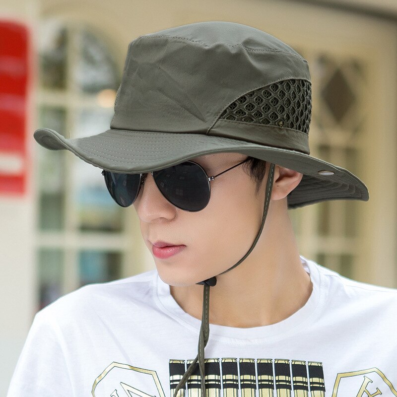 male summer shade bucket hat outdoor leisure sunsc... – Grandado