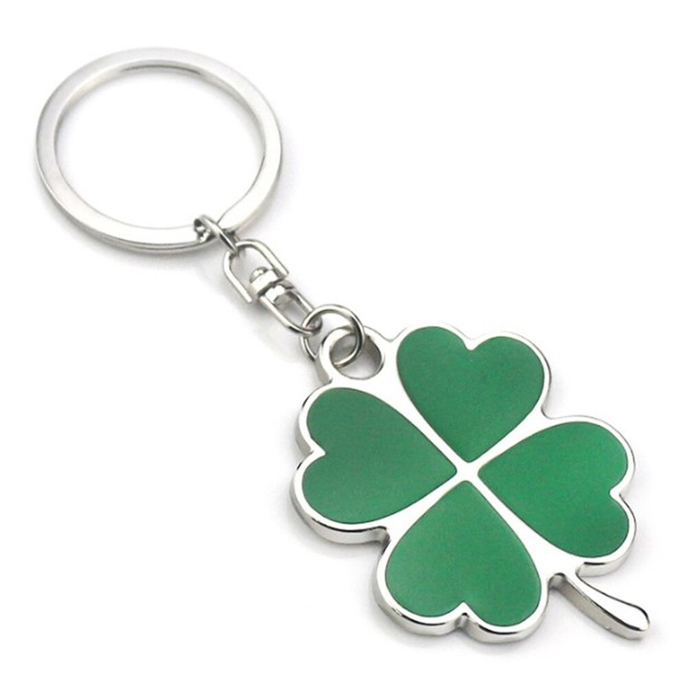 Stainless Green Leaf Keychain Beautiful Four Leaf ... – Vicedeal