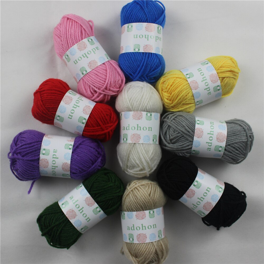Adohon 25g 43 yard Acrylic Yarn Assorted Colors Sk... – Grandado