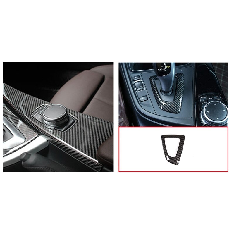 Car Gear Shift Frame Trim Carbon Fiber Style with ... – Grandado