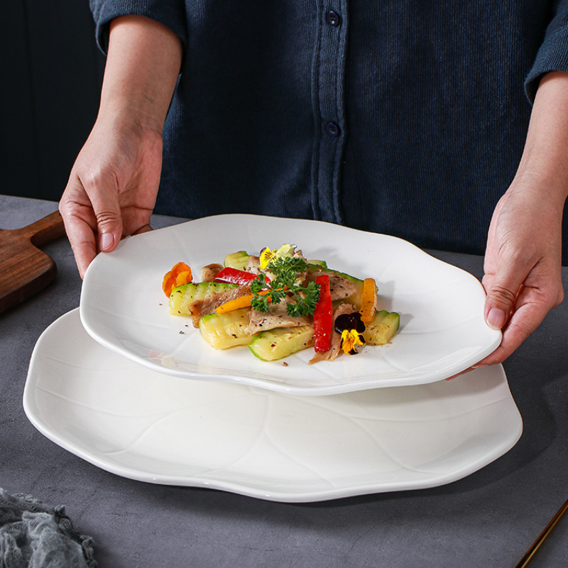 Ceramic Irregular Flat Plate Shallow Plate Hotel R... – Vicedeal