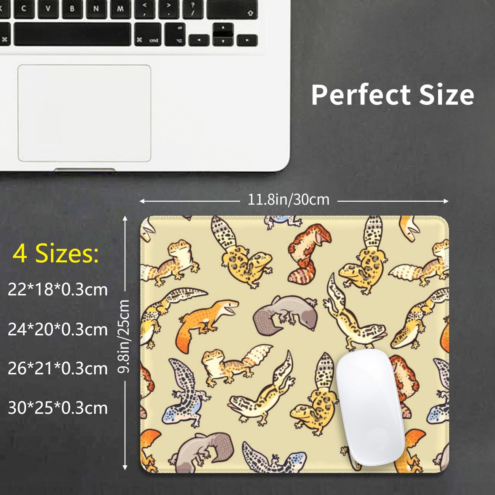 Chub Gecko Babies Mouse Pad DIY Print Gecko Geckos... – Vicedeal