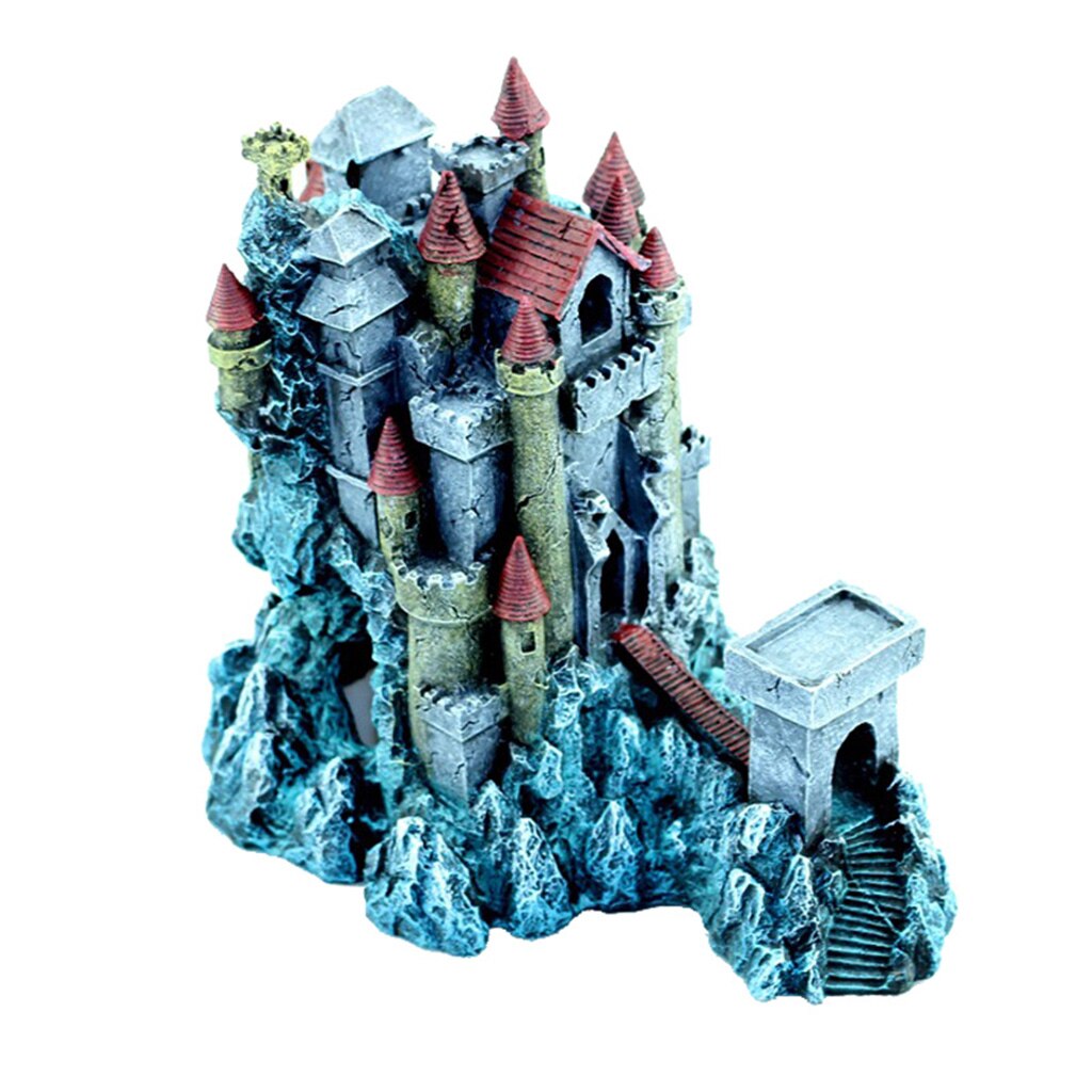 Resin Antique Castle Aquarium Home Decoration Hand... – Grandado