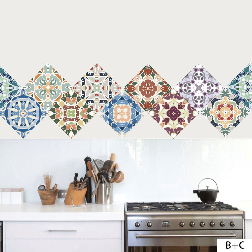 Waterproof Mediterranean Painted Tile Sticker Kitc... – Vicedeal