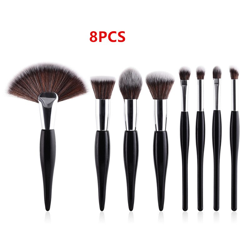 4/8PCS makeup brushes set soft synthetic hair wood... – Grandado