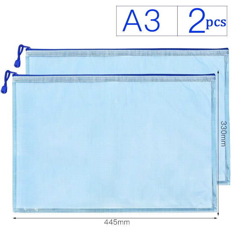 A3 Zipper Pouch Document Bag Waterproof Zip File F... – Grandado