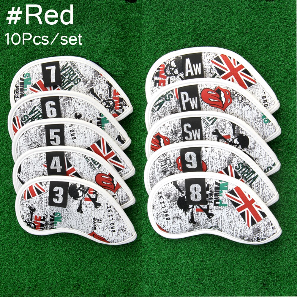 10Pcs Golf Irons Club Head Covers, Thick PU Leathe... – Vicedeal