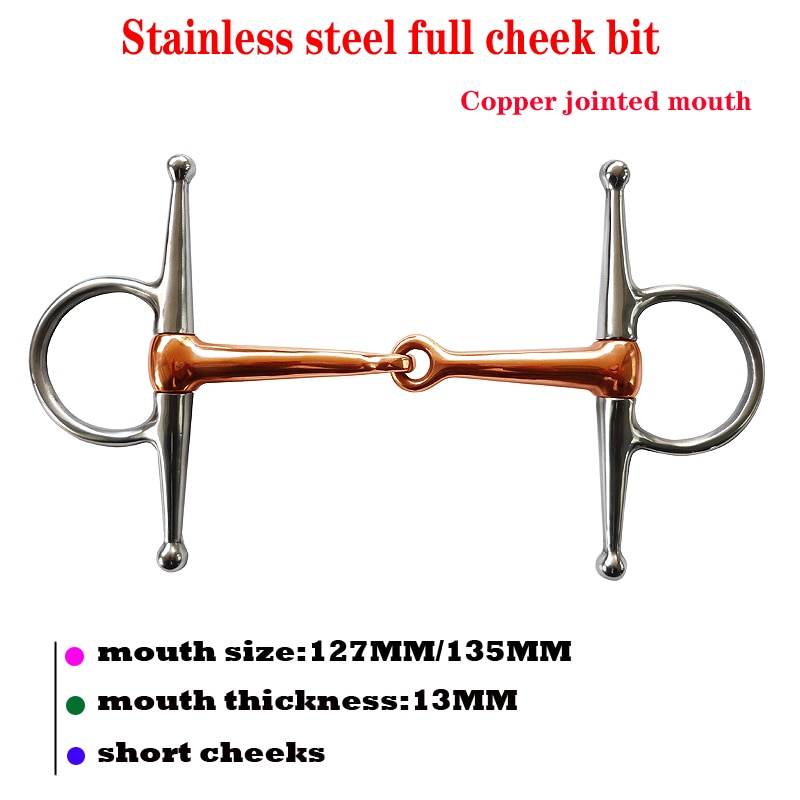 stainless steel full cheek bit,copper jointed mout... – Vicedeal