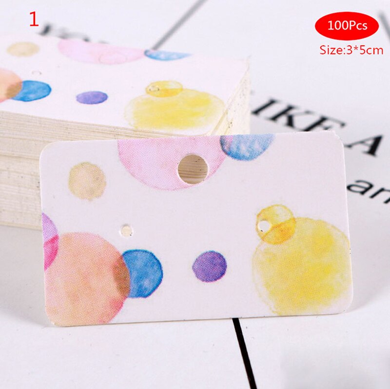 100Pcs Earrings Pack Kraft Paper Ear Studs Card Ha... – Grandado