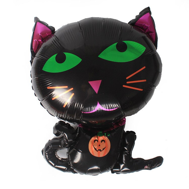 Halloween balloon cartoon black cat shape balloon ... – Grandado