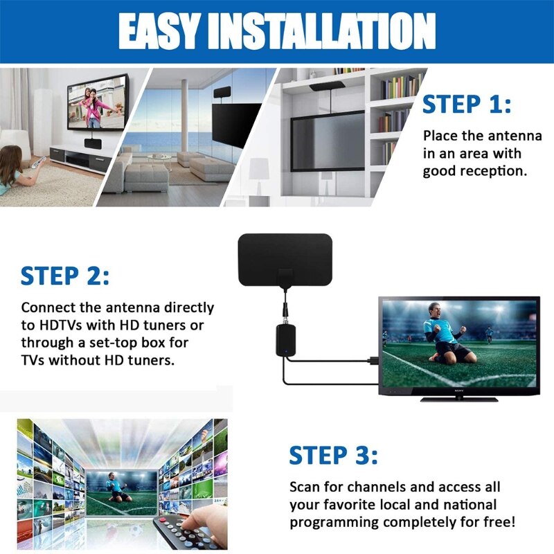 High Power Indoor TV Antenna TNT Antenna With Sign... – Vicedeal