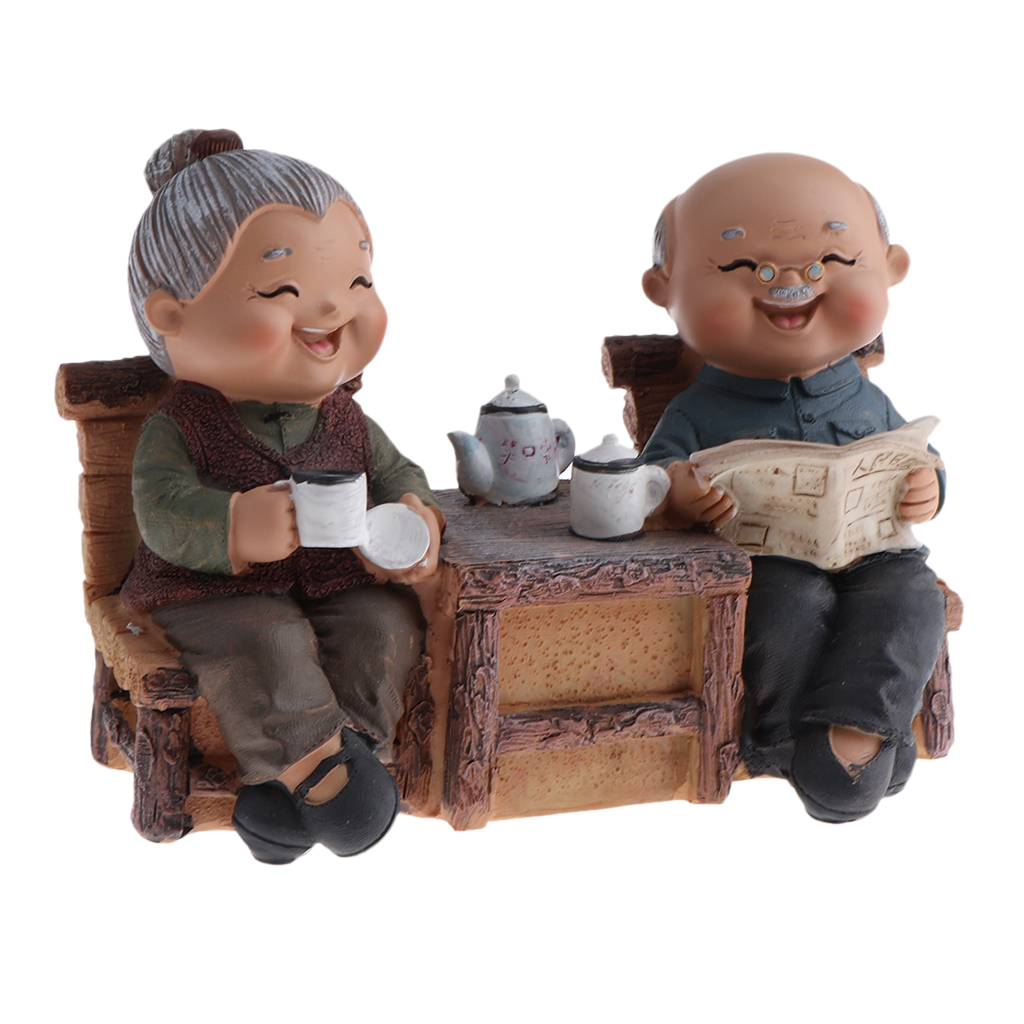 Resin Craft Elderly Couple Figurines Loving Old Ag... – Grandado
