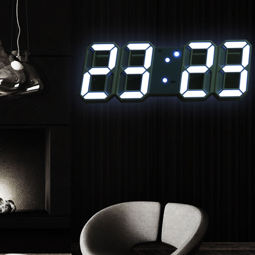 3D LED Digital Wall Clock Modern Stand Hang Clock ... – Vicedeal
