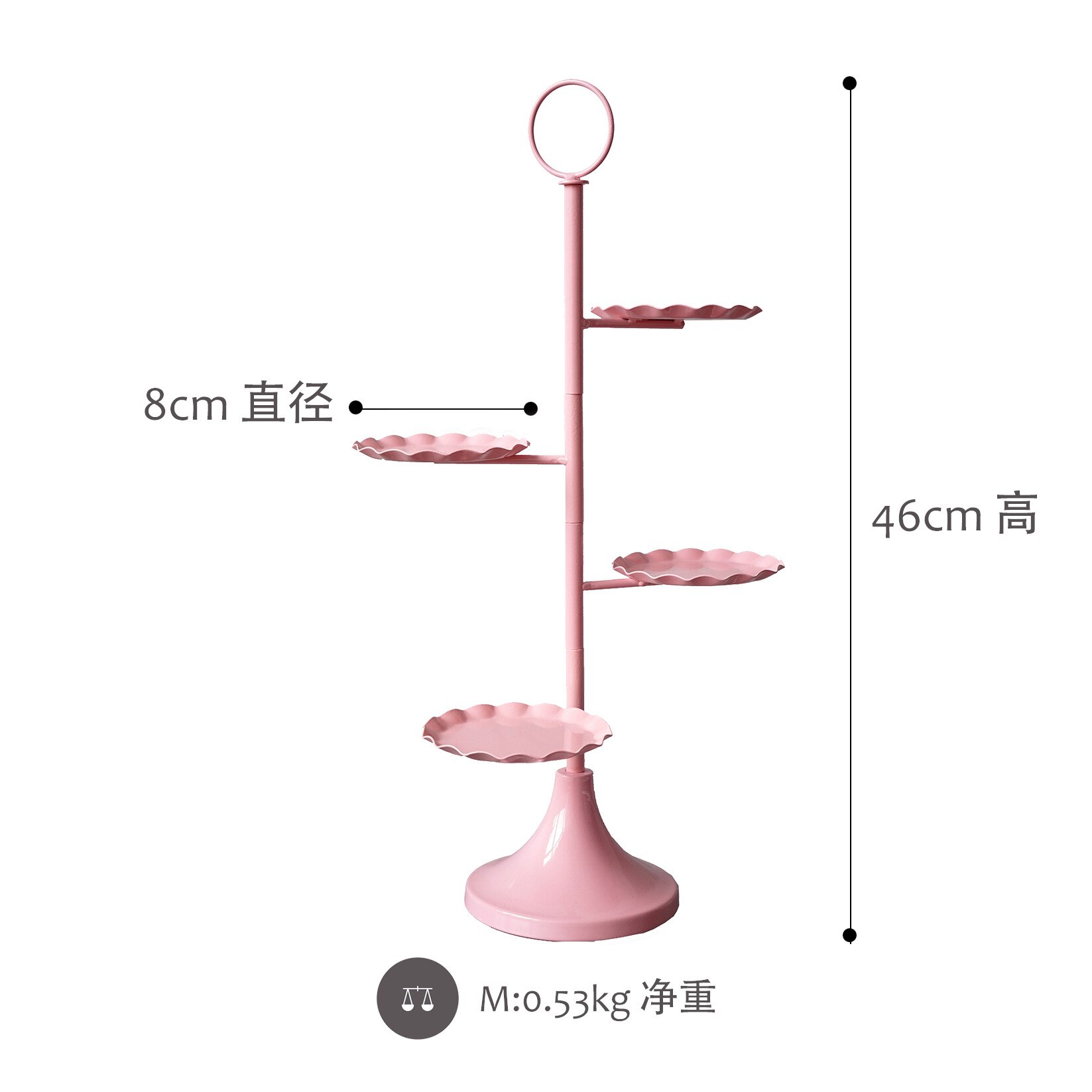Pink Wavy Style Cake Stand Combination Princess Pa... – Grandado