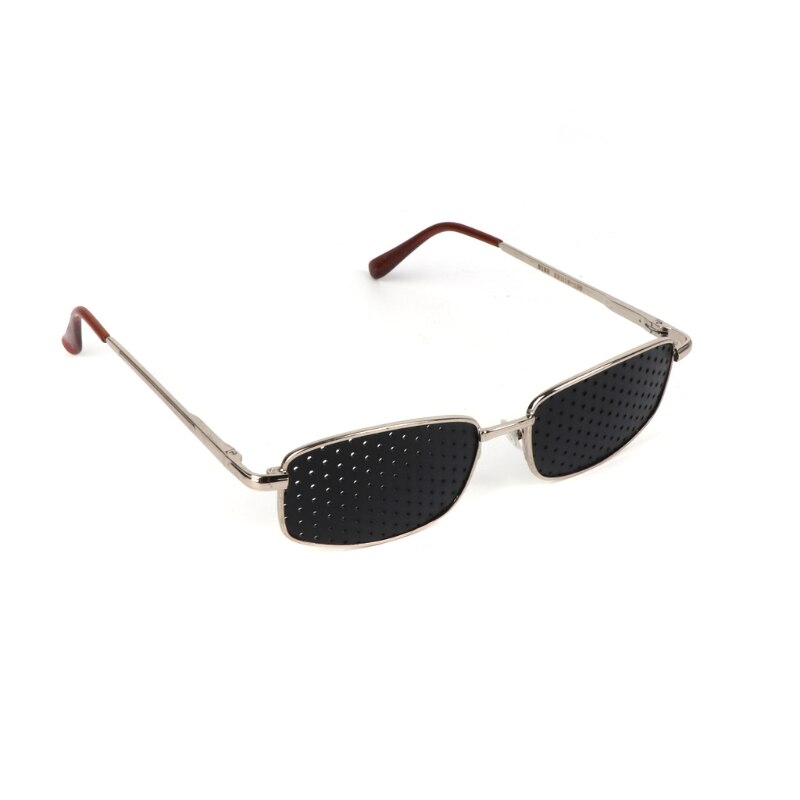 Metal Pinhole Glasses Exercise Eyewear Eyesight Im Grandado