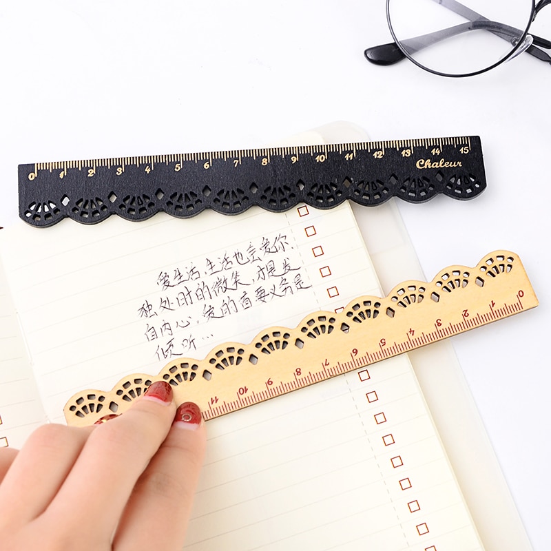 2 pcs/lot Sweet Wood Ruler Kawaii Lace Vintage Rul... – Vicedeal