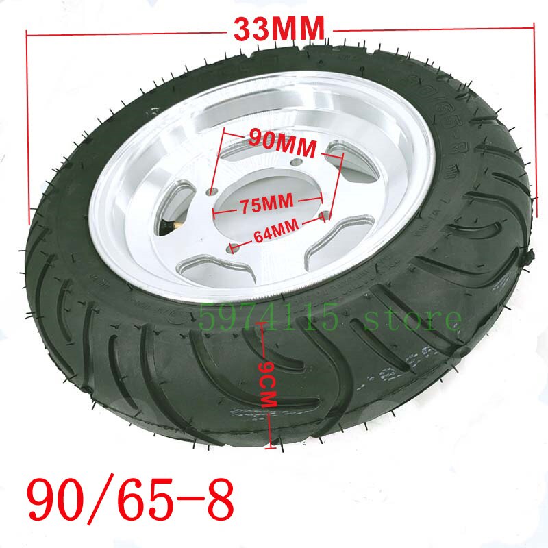 Size 90 / 65-8 Front And Rear 130 / 50-8 Inch Tube... – Grandado