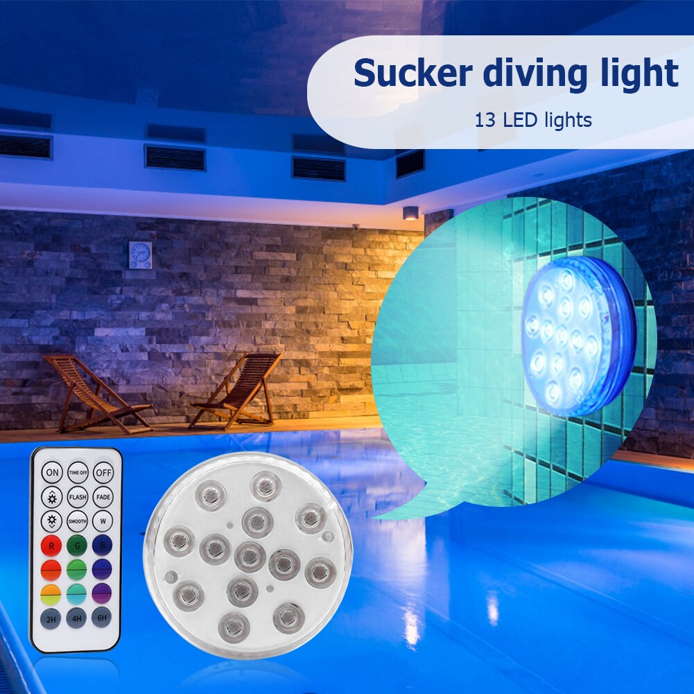 LED Underwater RGB Submersible Light with Suction ... – Vicedeal