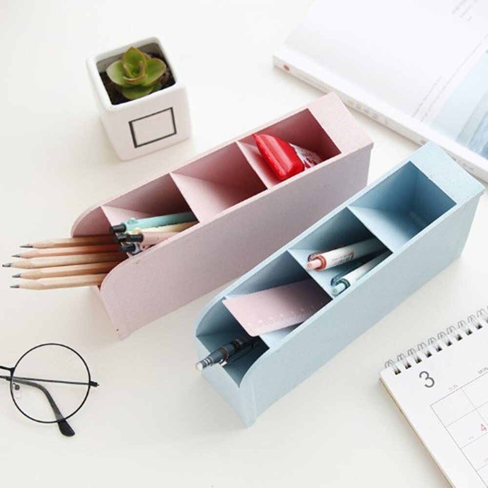 Multi-function 4 Grid Desktop Pen Holder Office Sc... – Grandado