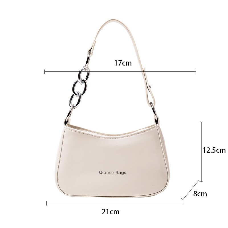 Women's Vintage Baguette Bag PU Leather Shoulder B... – Grandado