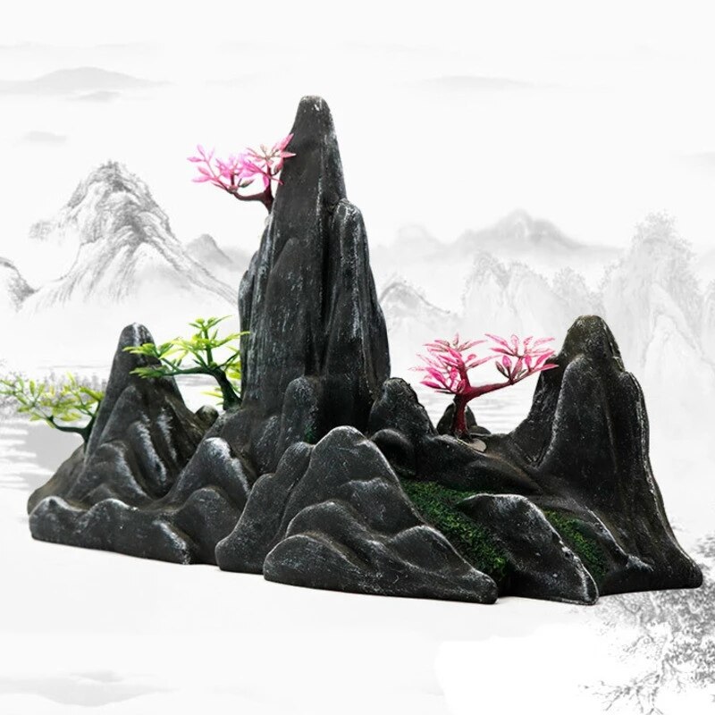 Rockery Fish Tank Landscaping Rockery Aquarium Dec... – Grandado