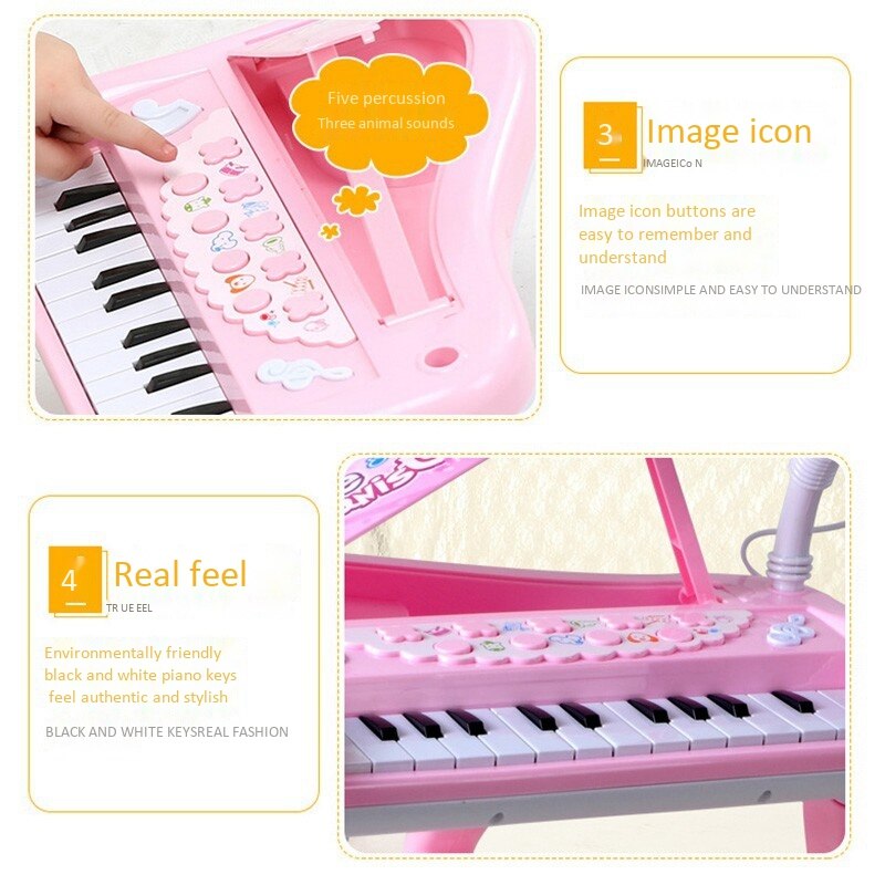 QIAOWA Q Kids Mini Musical Grand Piano Electronic ... – Grandado