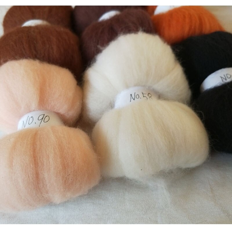 WFPFBEC wol voor vilten merinowol fiber 20g/kleur – Vicedeal