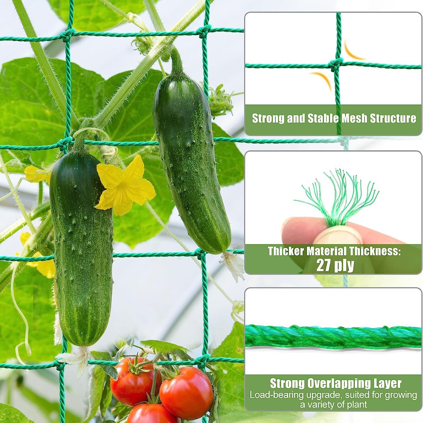 Garden Climbing Netting Strong Nylon Plant Trellis... – Vicedeal