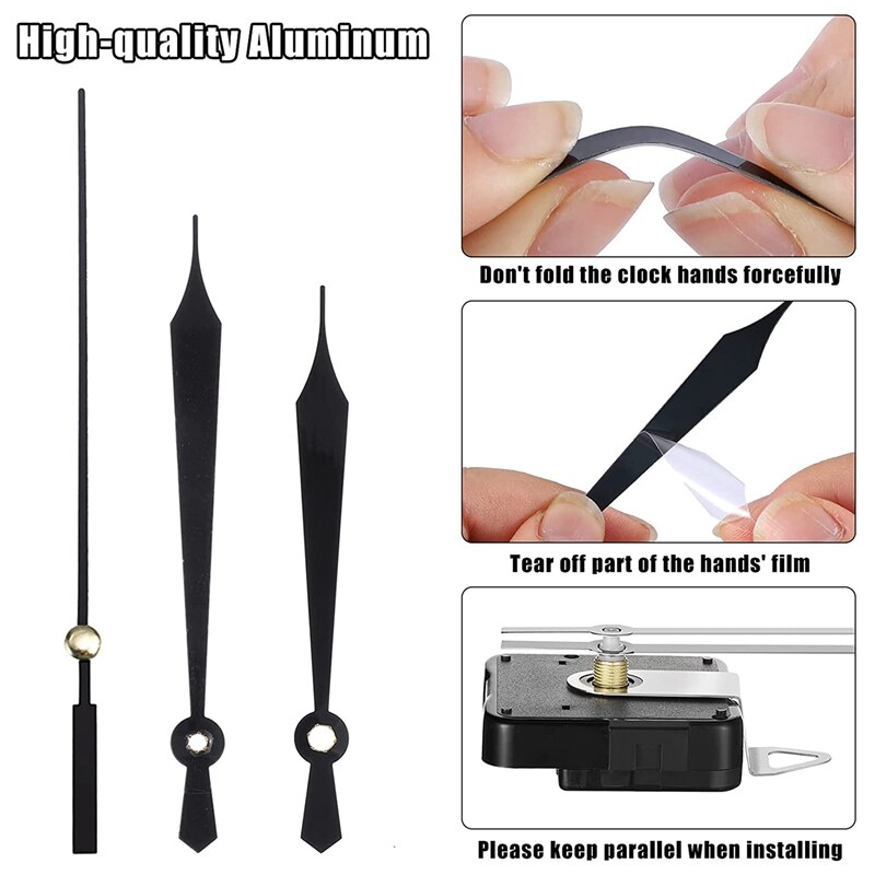 10 Pairs Clock Movement Hands Non-Ticking Hands Ki... – Vicedeal